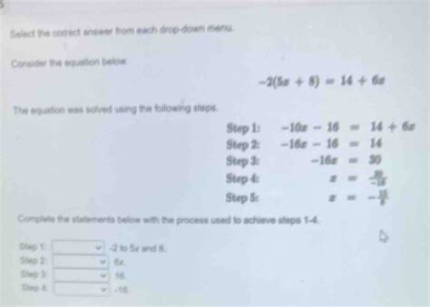Solved Select The Corect Answer From Each Drop Down Menu Consider The