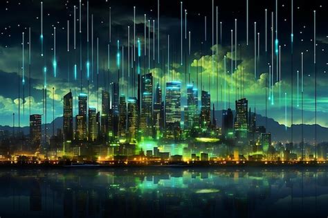 The Image Depicts A Futuristic Digital Workspace With Holographic Data Visualizations And Graphs