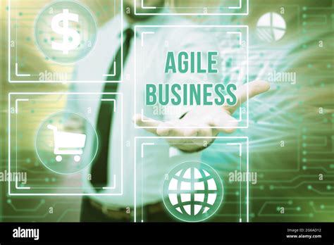 Sign Displaying Agile Business Word Written On Capability Of Adjusting Quickly To The Market S