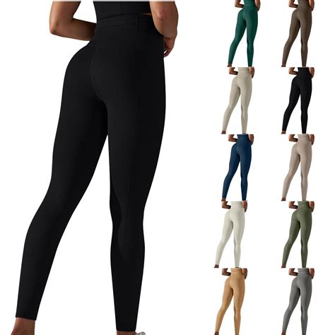 Mgdxox Womens Seamless High Waist Solid Color Hip Lifting Fitness