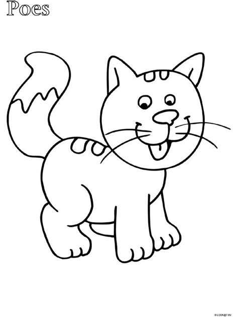 Kleurplaat Peuter Kleurplaat Poes Dieren Kleurplaten Kleurplaten Dieren