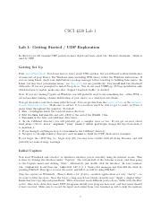 Lab1 Pdf CSCI 4220 Lab 1 Lab 1 Getting Started UDP Exploration In This Lab You Will Examine