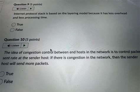 Solved Internet Protocol Stack Is Based On The Layering
