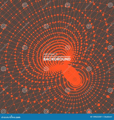 Lattice Structure Science Or Technology Background D Grid Surface Stock Illustration