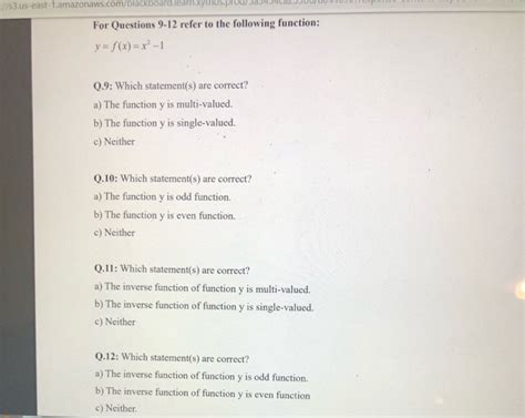 Solved Q 1 Which Statement S Correct Are A A Function Is Chegg Com