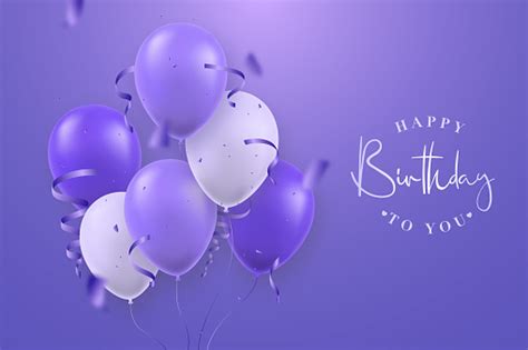 생일 축하 배너 매우 페리 배경에 헬륨으로 가득 현실적인 3d 풍선 초대 엽서 인사말 카드에 대한 벡터 템플릿 1위에 대한 스톡