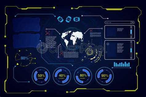 Abstract Future Hud Ui Gui Interface Screen Hi Tech Concept Stock Vector Crushpixel