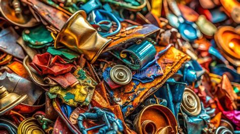 A Symphony Of Rust A Close Up Of Recycled Metal Ai Generated Stock