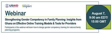 Strengthening Gender Competency In Family Planning Insights From Ghana On Effective Online