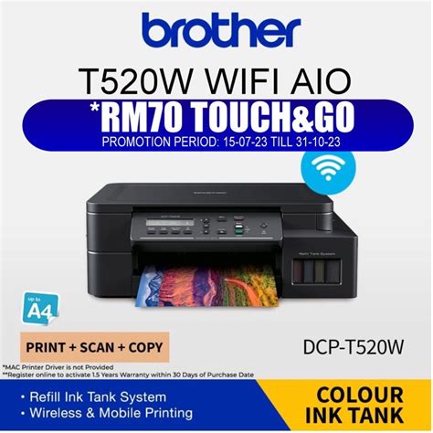 Brother Dcp T Dcp T W Dcp T W T Dw Wifi In Wifiink Tank Printer Print Copy