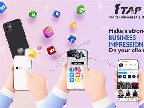 popl clone app nfc read write digital business card android and ios