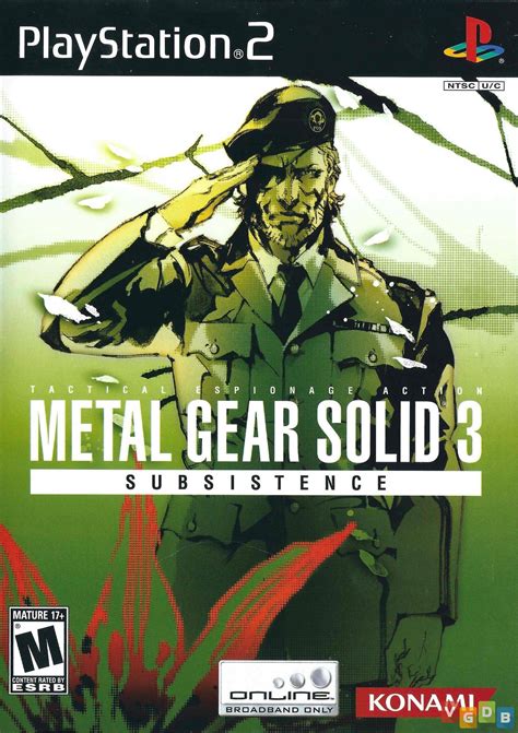 Metal Gear Solid 3 Subsistence Vgdb Vídeo Game Data Base