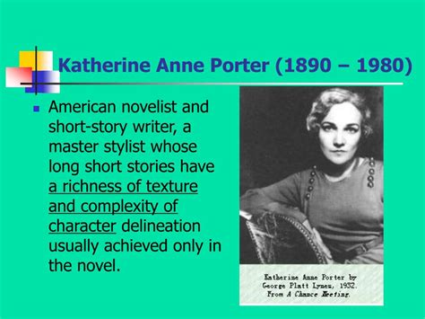 Ppt Katherine Anne Porter Stream Of Consciousness Powerpoint Presentation Id1050805