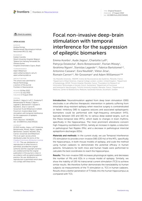pdf focal non invasive deep brain stimulation with temporal