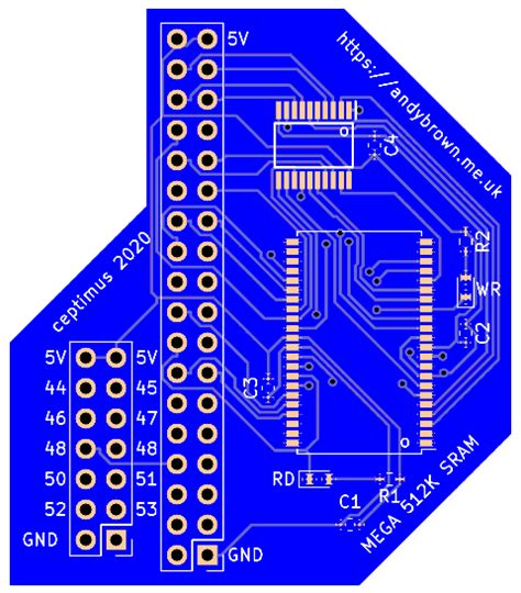 Another Clone Of Andy Brown S K Mega RAM Expansion Storage Arduino Forum