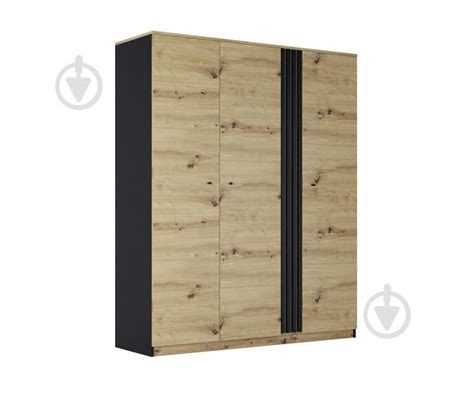 ᐉ Шафа Світ Меблів 3Д Тео 2080х540 мм антрацит дуб артізан • Краща