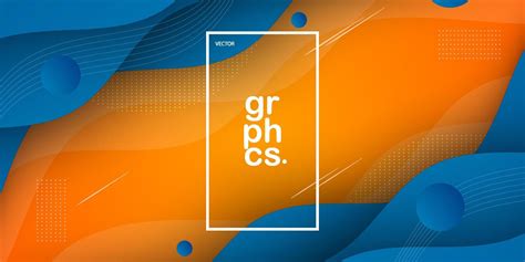 Modern Abstract Fluid Background With Blue And Orange Color Wave Design Background Eps10 Vector