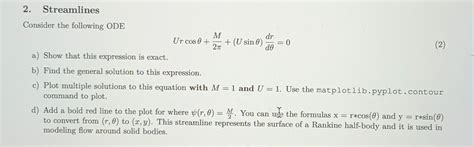 solved streamlines nconsider the following