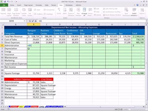 Excel Template For Cost Allocation