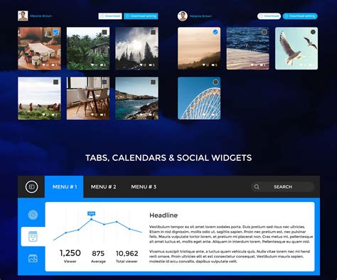 Charts Social Retina Ui Web Kit On Behance