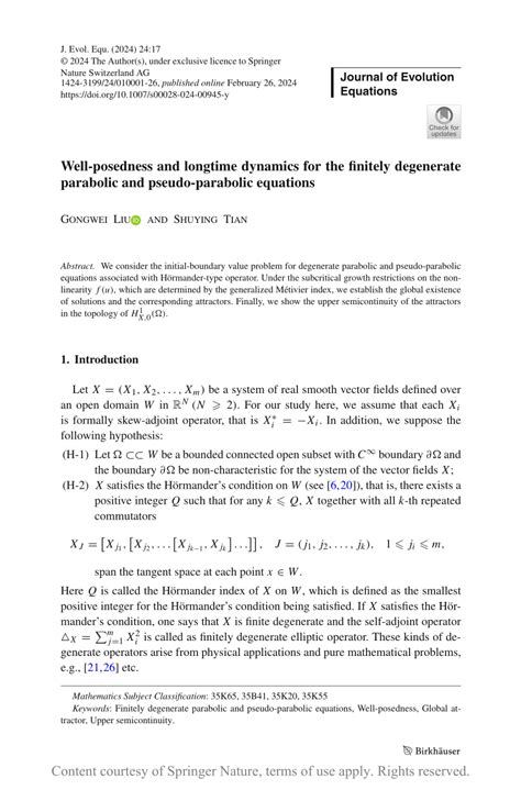 Well Posedness And Longtime Dynamics For The Finitely Degenerate Parabolic And Pseudo Parabolic