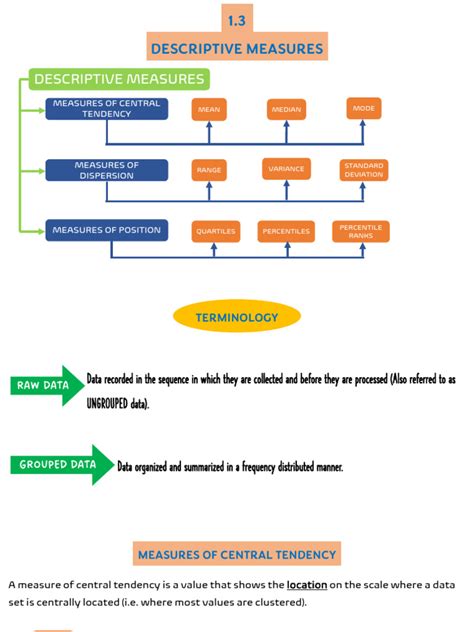 1 3 Descriptive Measures Pdf Standard Deviation Median