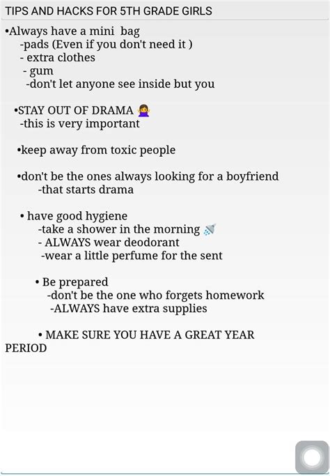 How To Survive 5th Grade Tips For 6th Grade 6th Grade Tips Life