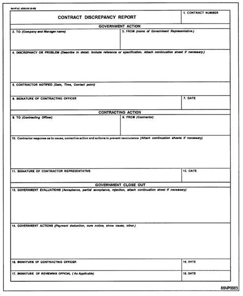 Figure 8 3contract Discrepancy Report Navfac Form 433048