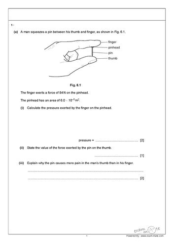 Pressure Igcse Physics Teaching Resources