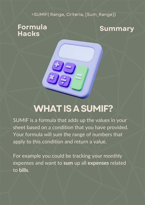 Excel Sumif And Sumifs Statement Guide Beginner Friendly Formula Tutorial Digital Download Etsy