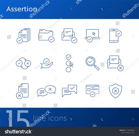 Assertion Line Icons Set Line Icons Stock Vector Royalty Free 1570699384 Shutterstock