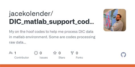 GitHub Jacekolender DIC Matlab Support Codes My On The Hoof Codes To Help Me Process DIC