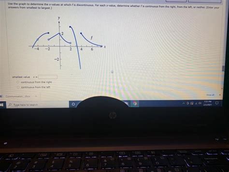 Solved Use The Graph To Determine The X Values At Which Is Chegg