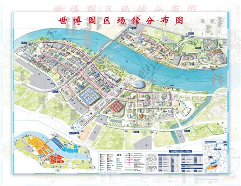 世博园区导览图图片素材 编号17258384 图行天下