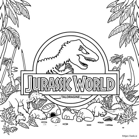 Jurassic World Symbol Coloring Pages