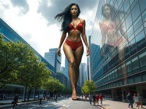 Giantess In Red By Markawassi On Deviantart