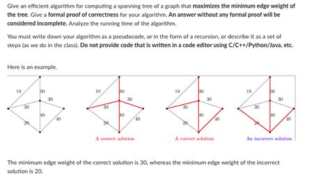 Solved Give An Efficient Algorithm For Computing A Spanning Chegg