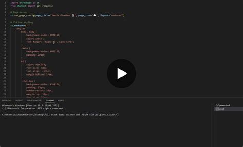 Python Streamlit Chatbot Machinelearning Ai Nlp Jarvis Project