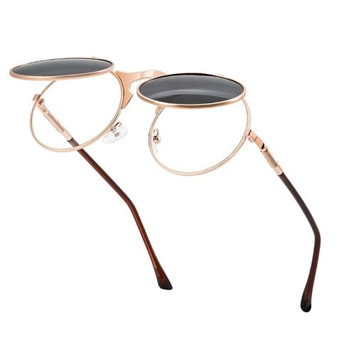 정품 X Gysnail Make The World Clear 남성용 라운드 플립 업 선글라스 더블 렌즈가 티몬