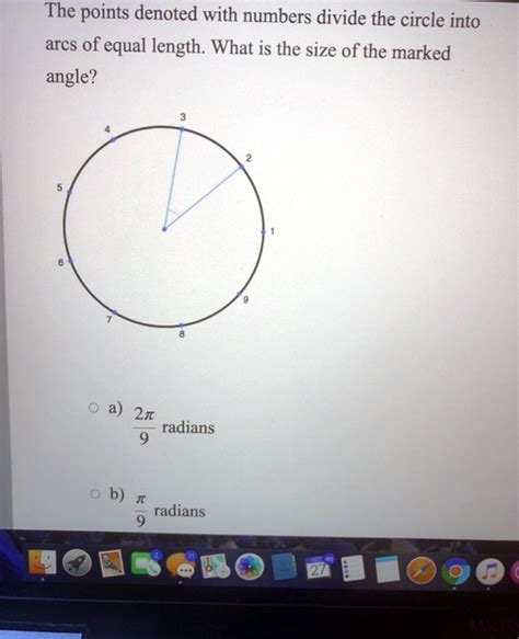solved the points denoted with numbers divide the circle into arcs of