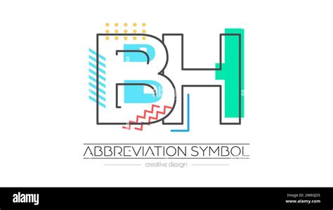 Letters B And H Merging Of Two Letters Initials Logo Or Abbreviation