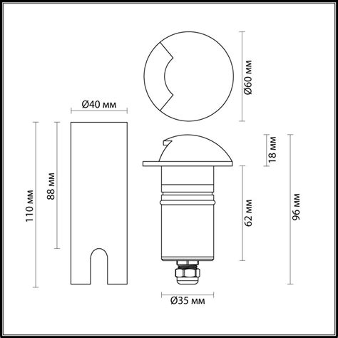 Встраиваемый грунтовый светильник IP67 LED 3W 4000K 12V/24V Odeon Light ...