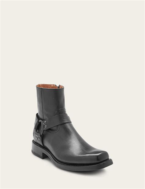 Mens Black Conway Harness Leather Boots The Frye Company