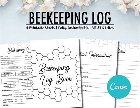 Beekeeping Log Book Kit Supplies Log Beekeeping Inspection Checklist