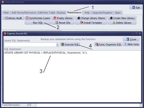 Handy Library Data Optimization Cleanup Modification Run Sql With Update And Replace
