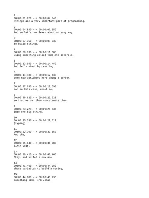 013 Strings And Template Literals En Pdf Quotation Mark String