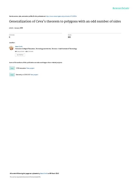 Generalization Of Cevas Theorem To Polygons With An Odd Number Of Sides