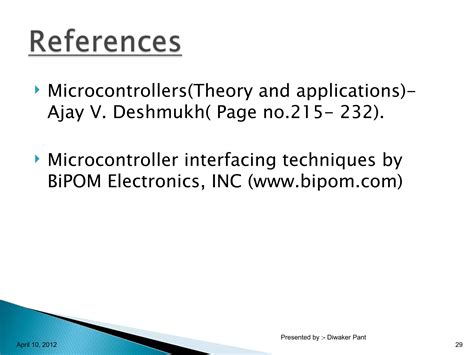 Interfacing Methods Of Microcontroller Ppt