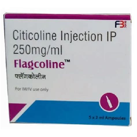 Flagcoline Citicoline Injection Ip 250mg Ml Divine Laboratories 5 X 2 Ml Ampoules At ₹ 35