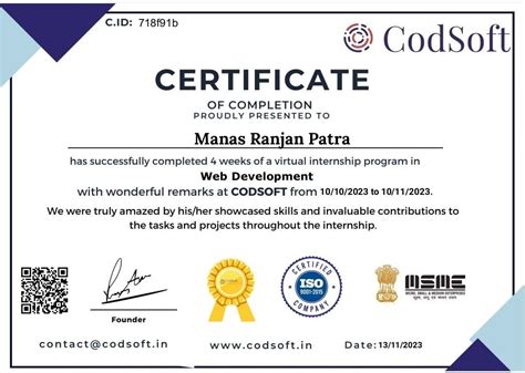 Internship Codsoft Webdevelopment Codsoftinternship Manas Ranjan Patra